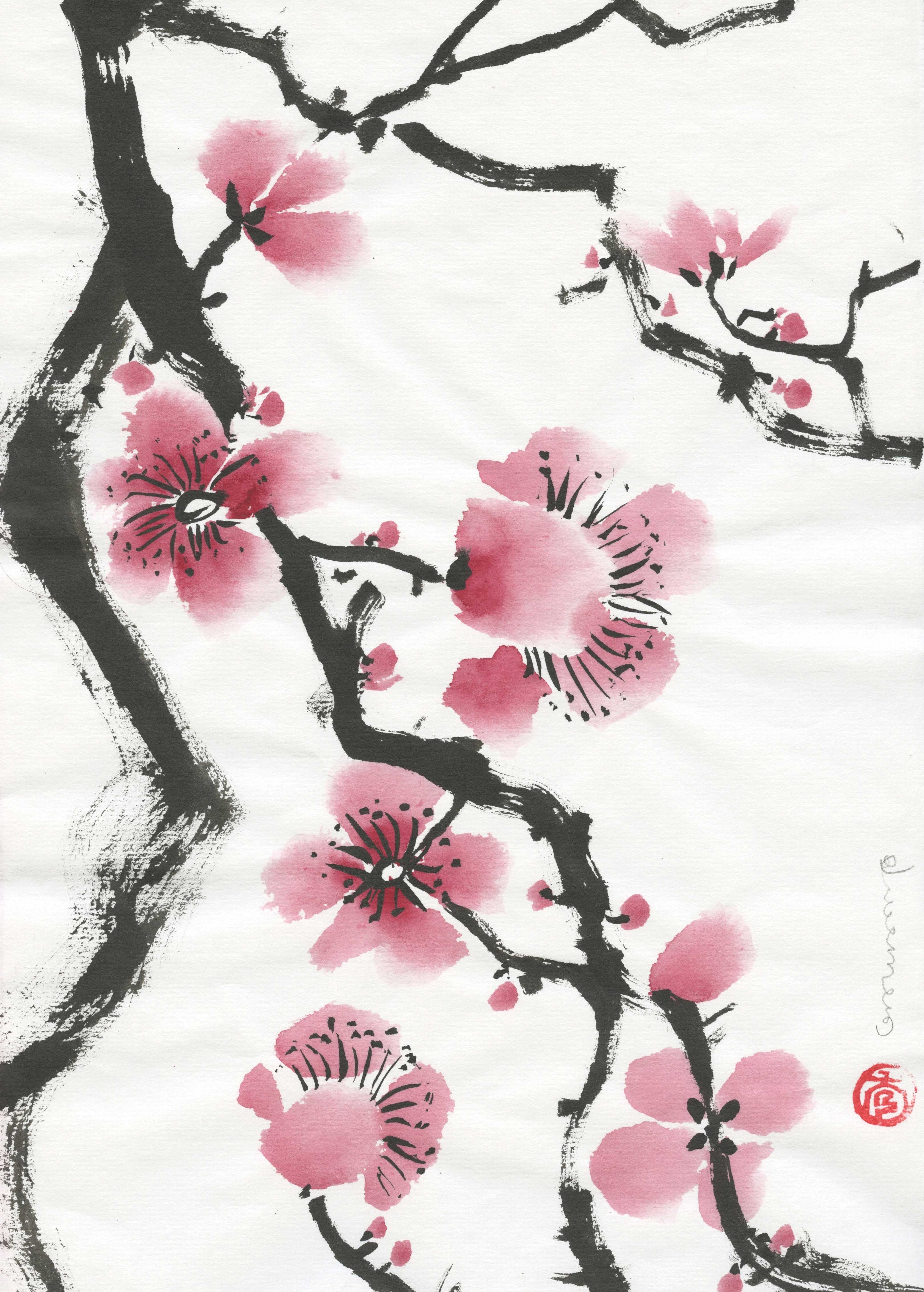 Flores Sumi E – Galería Lucía Dueñas